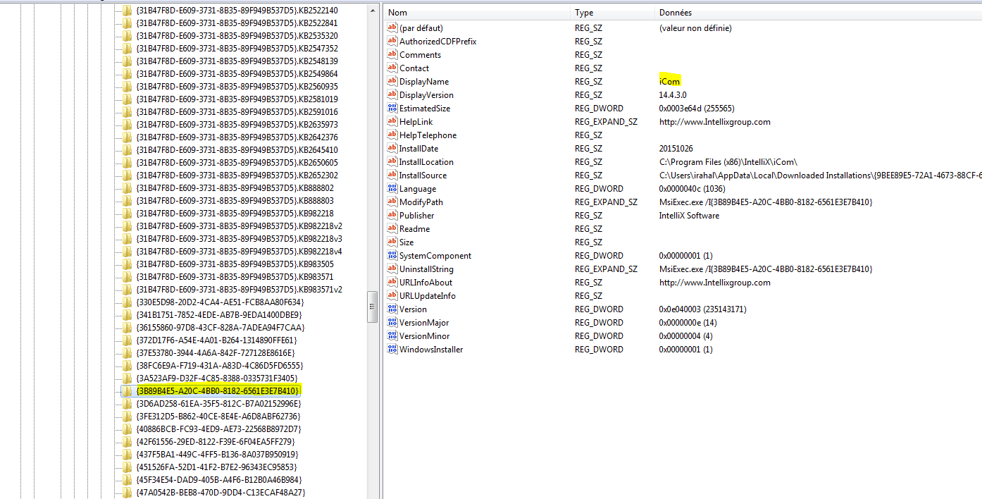 Problèmes d'installation de Works / PharmaX / iCom : Nettoyer la base ...