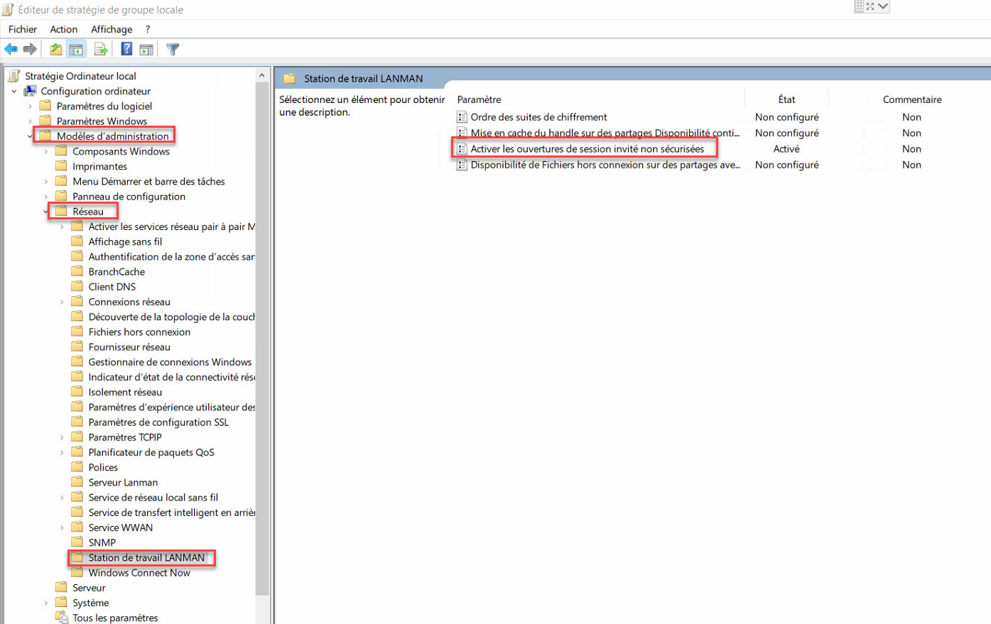 Poste client n'accède pas au dossier serveur partagé mais le ping ...